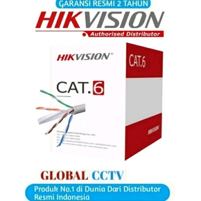 Jual KABEL UTP CAT 6 HIKVISION DS-1LN6U-W/CCA ORIGINAL HIKVISION | Shopee Indonesia
