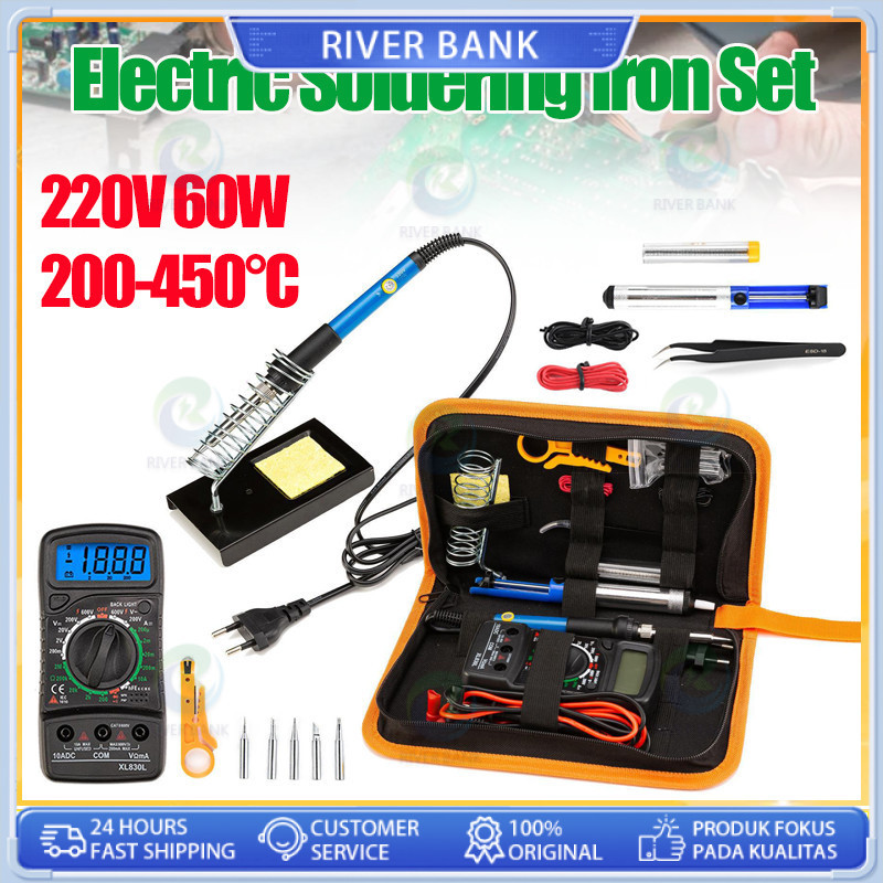 Jual Ready ya,cod Set Solder Listrik Lengkap Dengan Multimeter XL830L ...