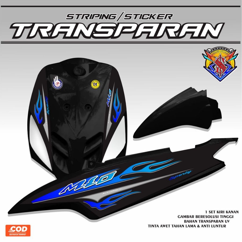 Jual STIKER MIO OLD CARBU / STRIPING POLET TRANSPARAN MIO SMILE STIKER ...