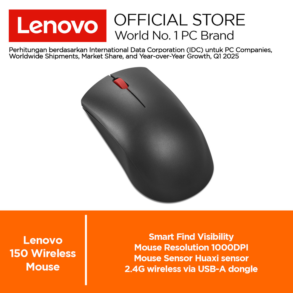 Jual Lenovo 150 Wireless Mouse | Shopee Indonesia