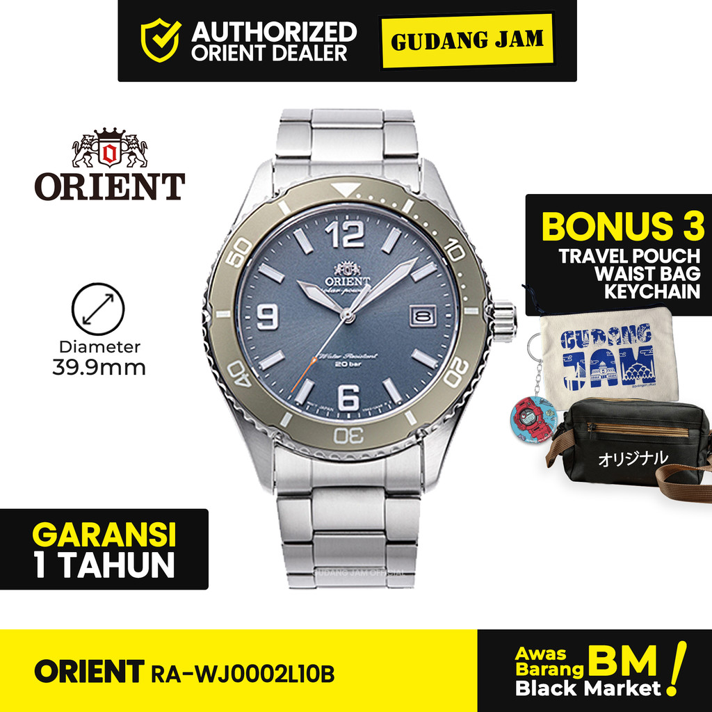 Jual Jam Tangan Pria Orient RA-WJ0002L RA-WJ0002L10B Blue Dial Analog ...