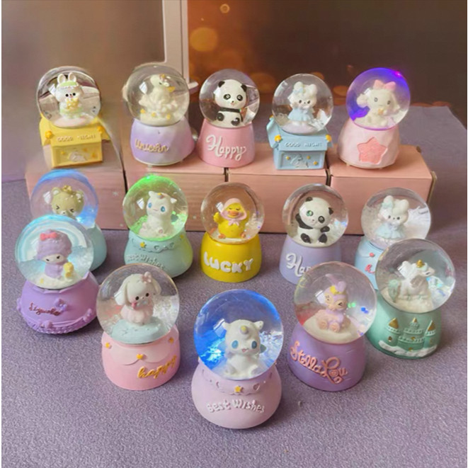 Jual SNOWBALL pajangan bola kaca music box bola kristal salju lampu ...