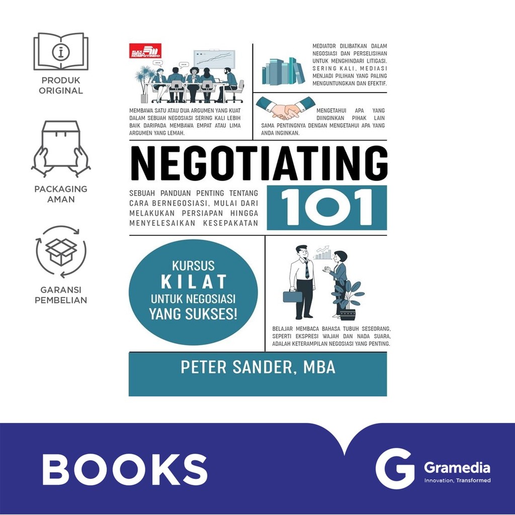 Jual Negotiating 101: Sebuah Panduan Penting tentang Cara Bernegosiasi (Peter Sander) | Shopee ...