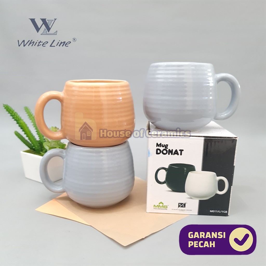 Jual WHITELINE Mug DONAT Cangkir Gelas Keramik Minum Lucu Unik Hadiah ...