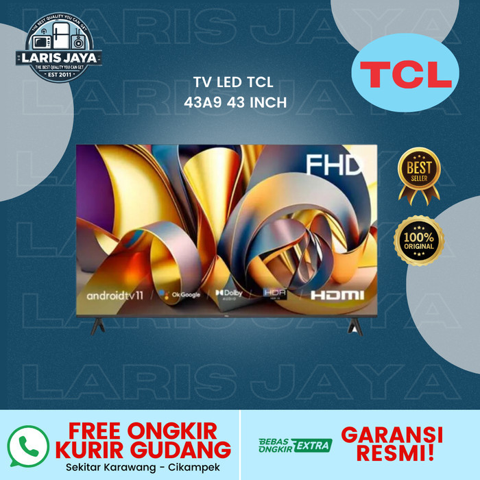 Jual TV LED TCL 43A9 43 INCH / 43A9 / A9 (GOOGLE TV, FULL HD ...
