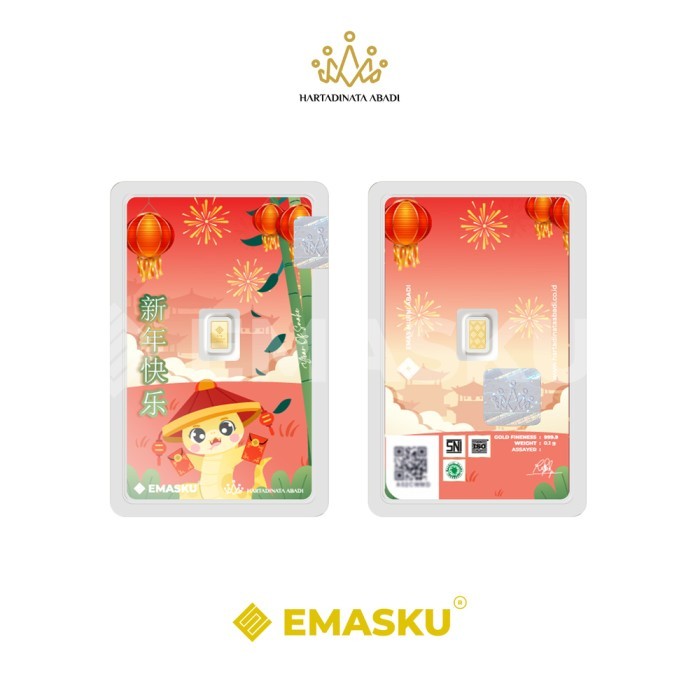 Jual EMASKU Hartadinata Moment Year of Snake 0.1 Gram | Shopee Indonesia