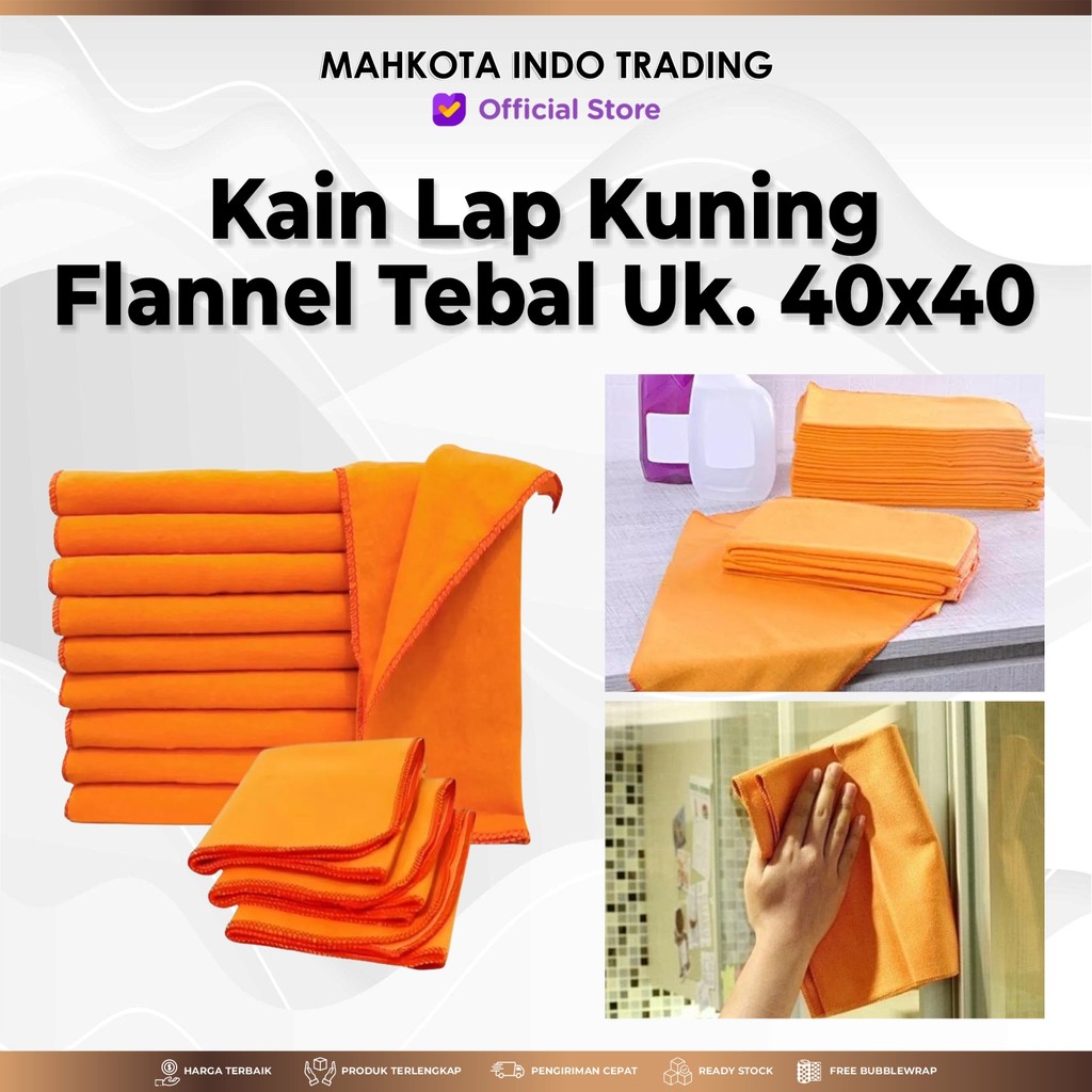 Jual LAP KUNING Honaga Flannel Lensa Kacamata, Meja, Kaca, Plastik ...