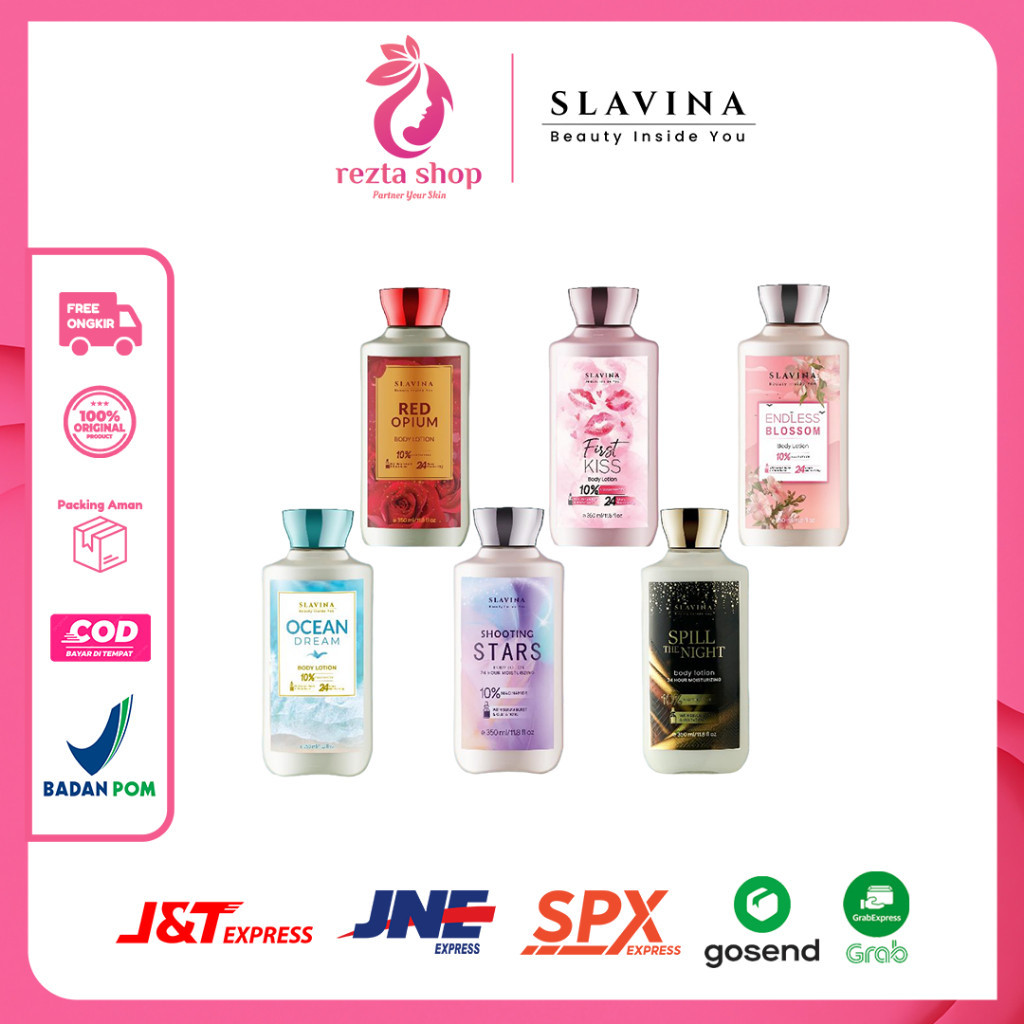 Jual SLAVINA Body Lotion 350 ml | Shopee Indonesia