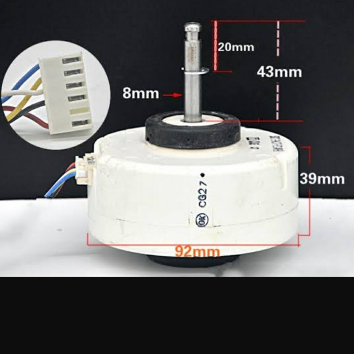 Jual LL99 Dinamo Motor Fan AC Mitsubishi 2pk tipe DC kabel 5 Original ...