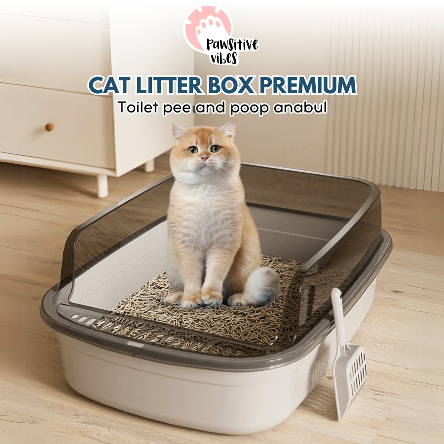 Jual Cat Litter Box Model Terbuka - Tempat Bak Pasir Kucing Tempat Pup ...