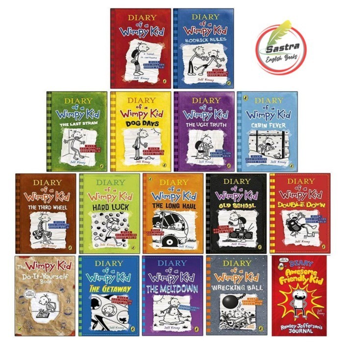Jual Diary of a Wimpy Kid Series 19 Books Collection ( Diary of a Wimpy ...