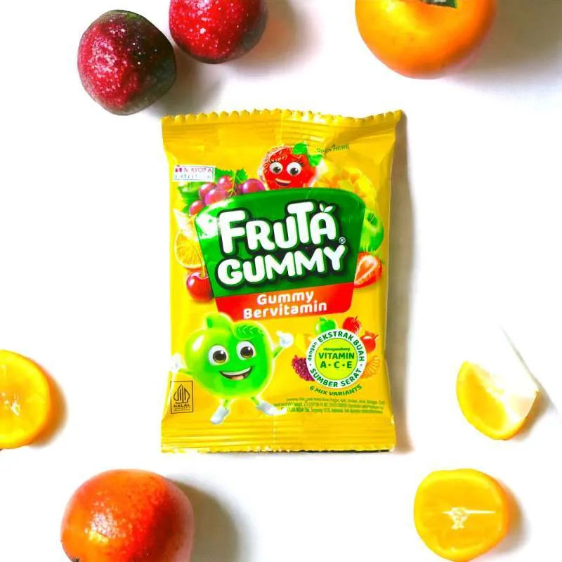 Jual FRUTA GUMMY JELLY 25GR VITAMIN C JELI CEMILAN ANAK RASA BUAH 20gr ...