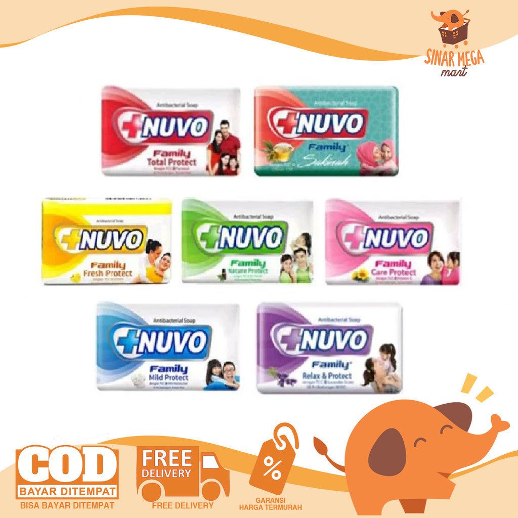 Jual NUVO Sabun Batang 72gr - Antibacterial Bar Soap Sabun Mandi | Shopee Indonesia