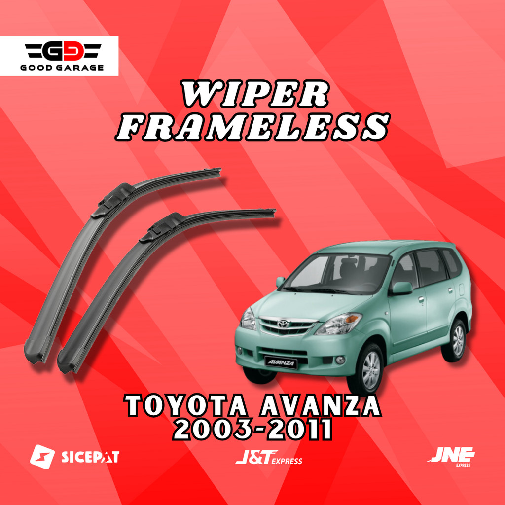 Jual Wiper Soft Blade Mobil Toyota Avanza 2003 - 2011 Frameless Single ...