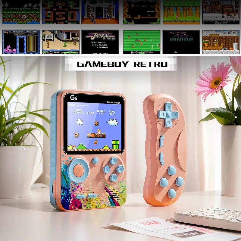 Jual Gameboy Game Bot Console Portable Game Player Built 1/2 Player 500 ...