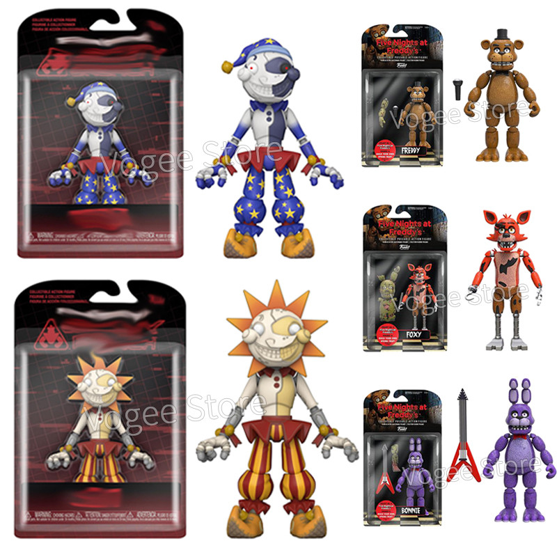 Jual FNAF Figures Sundrop Action Figure BOSS SUN & MOON Joker Freddy ...