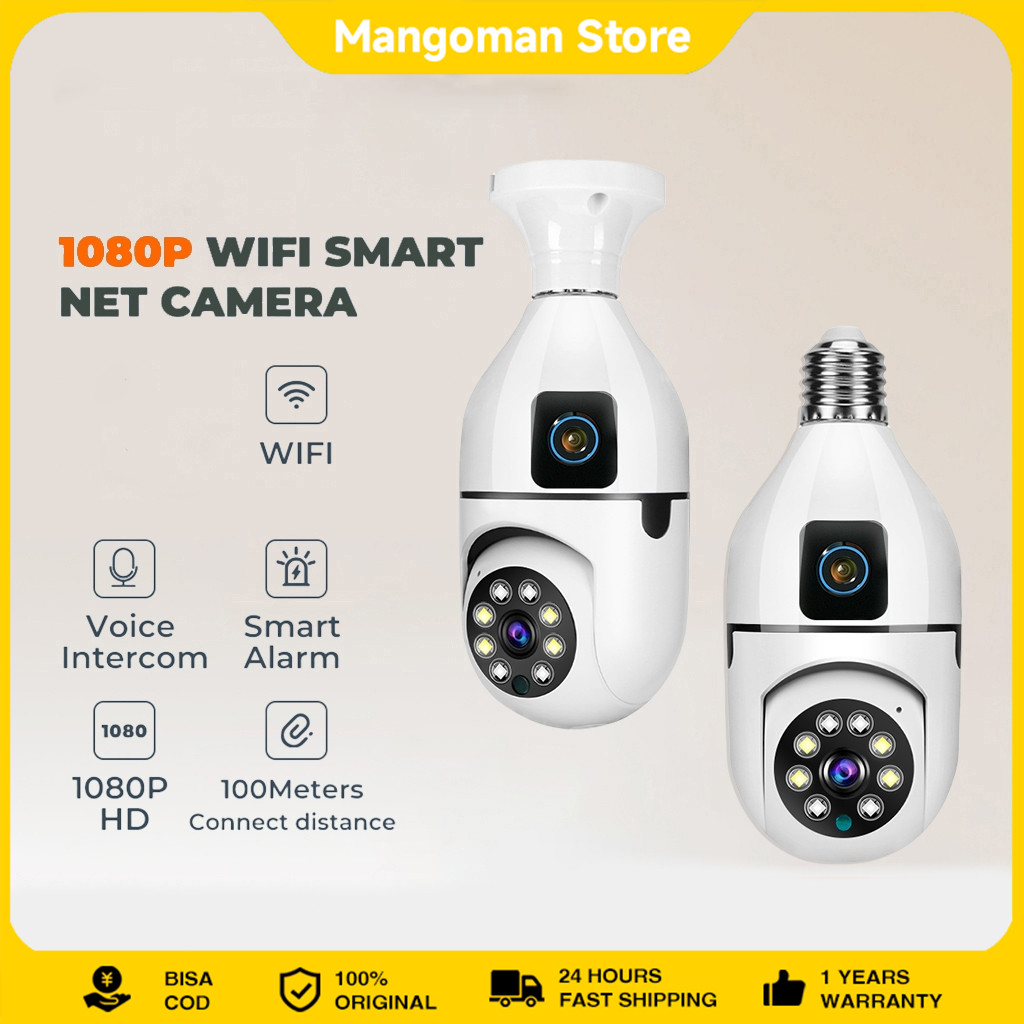 Jual CCTV Dual Lens Full HD Dual Lens Dual Screens Kamera CCTV WIFI ...