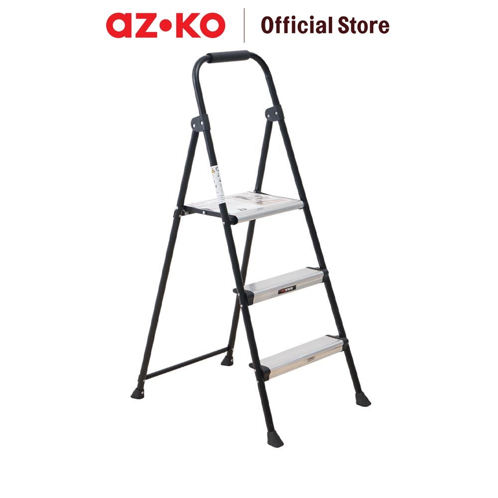Jual AZKO Fixsteps 1.1 mtr Tangga Lipat Aluminium Basic 3 Step - Hitam ...