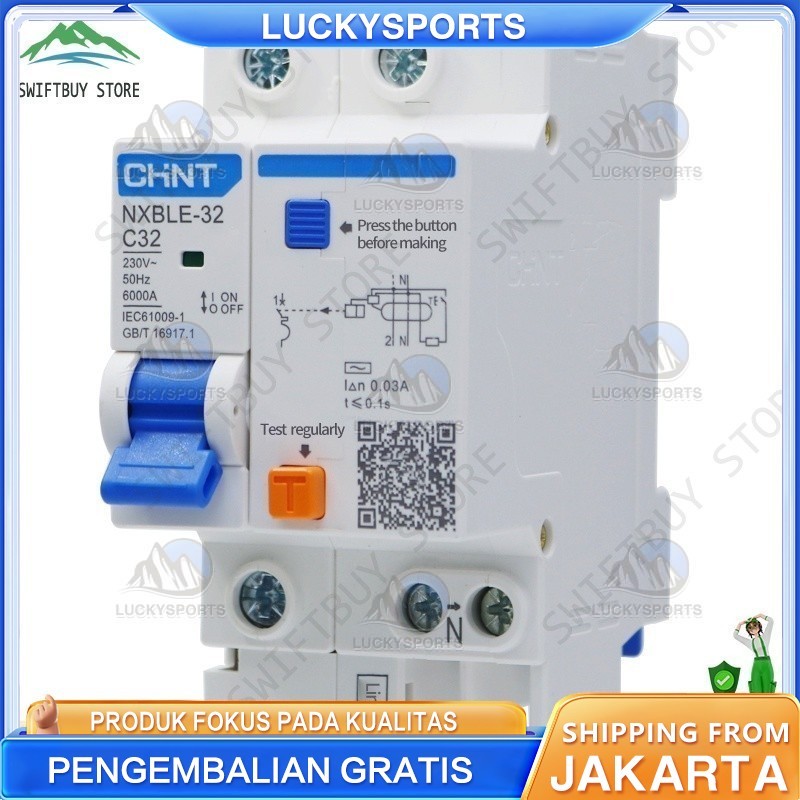 Jual RCBO + MCB NXBLE-63 1P+N 2P 3P+N 6A 10A 16A 20A 25A 32A 40A 50A 63A 6kA 30MA | Shopee Indonesia