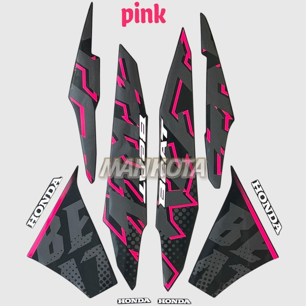 Jual STRIPING STICKER Honda Beat Street 2024 2025 full hitam magenta ...