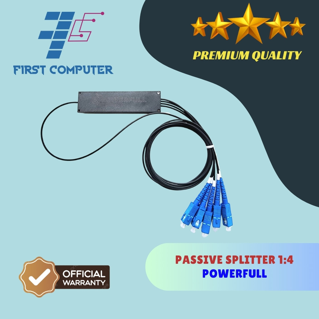 Jual Passive Splitter Fiber Optic 1:4 Modular BLACK POWERFULL SC/UPC ...