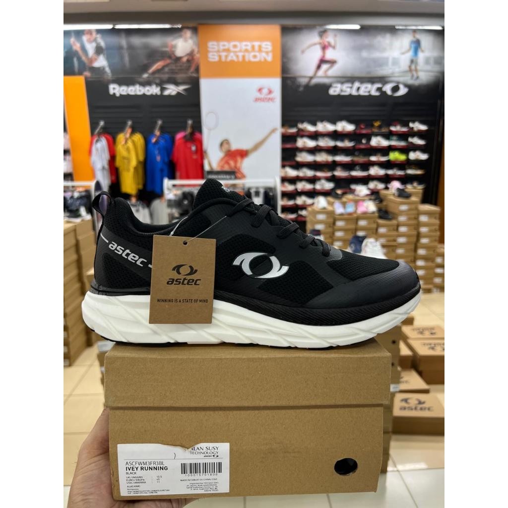 Jual Sepatu Astec Ivey Running Black Men Shoes Ori | Shopee Indonesia