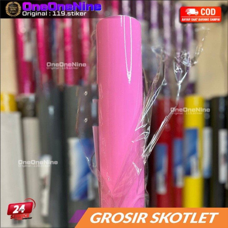 Jual SKOTLET PINK MAGENTA GLOSSY SOFT - LEBAR 45 CM, PANJANG 1 METER ...