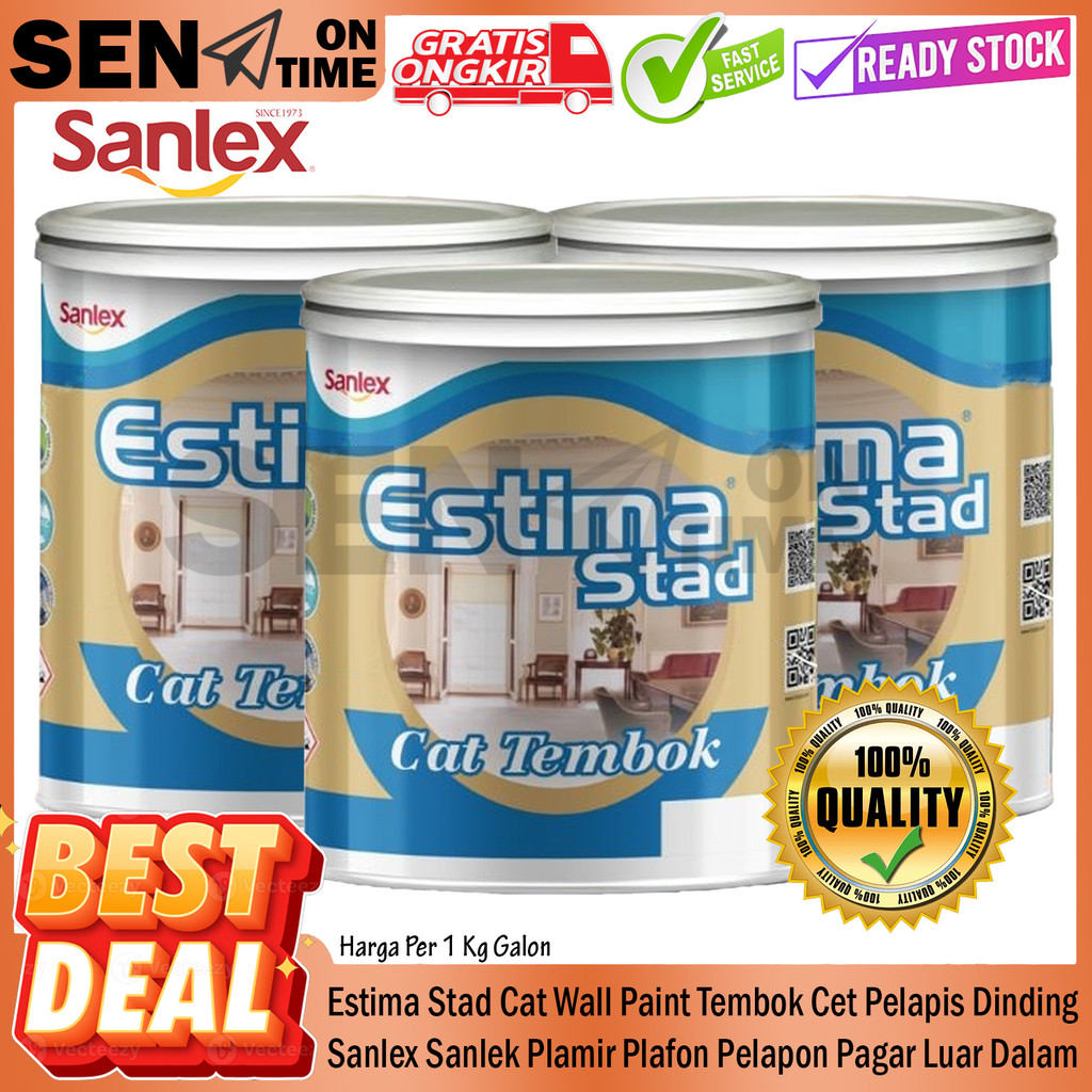 Jual Estima Stad Wall Paint Cat Pelapis Dinding Pelapon Eksterior ...