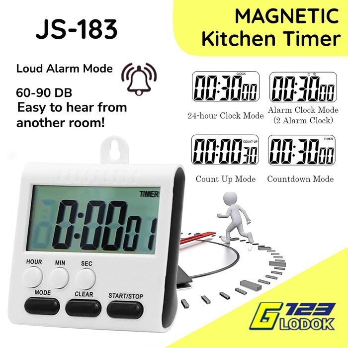 Jual Timer Masak Dapur Digital LCD Kitchen Magnet Magnetic Countdown ...
