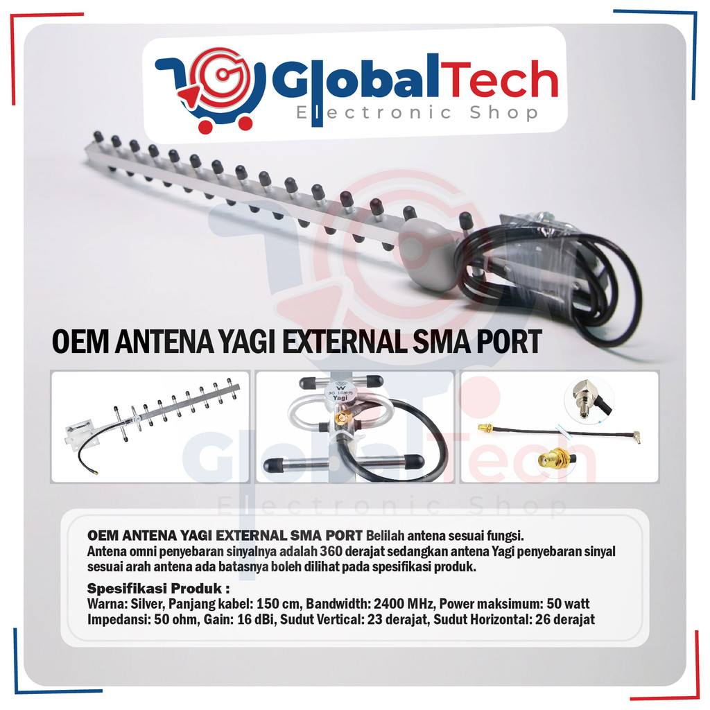 Jual AccessGo Oem Antena Yagi External Sma Port - Globaltech | Shopee ...