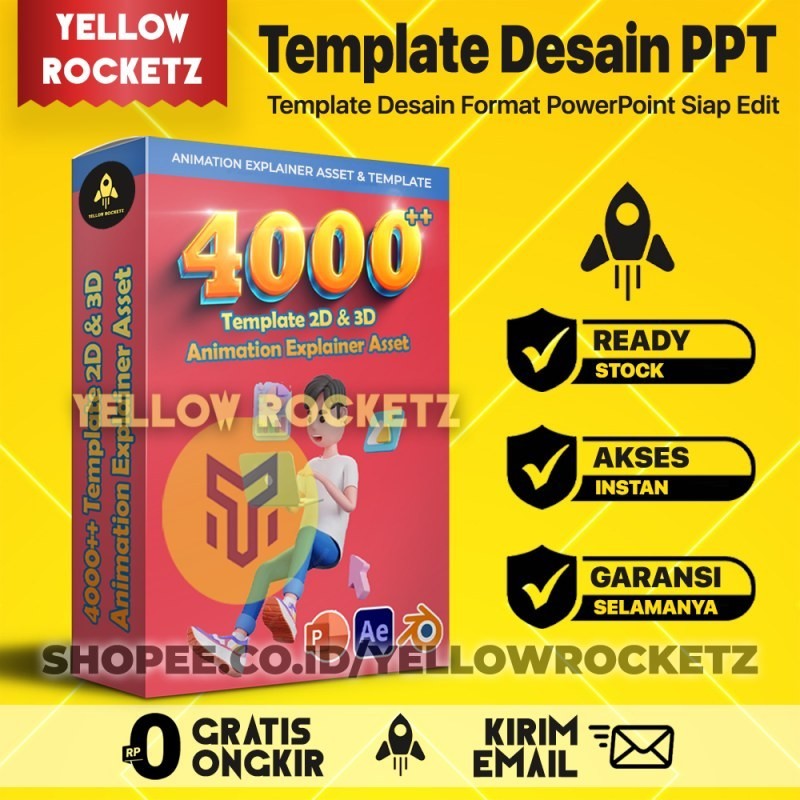 Jual 4000++ ANIMATION EXPLAINER 2D & 3D Template PowerPoint PPT Asset - Blender - AE ...