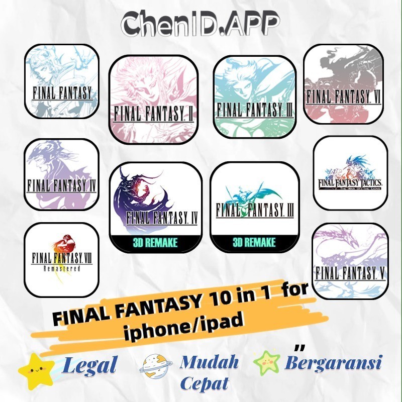 Jual IOS GAME FF8 FINAL FANTASY 10in1 FINAL FANTASY I /FINAL FANTASY II /FINAL FANTASY III ...