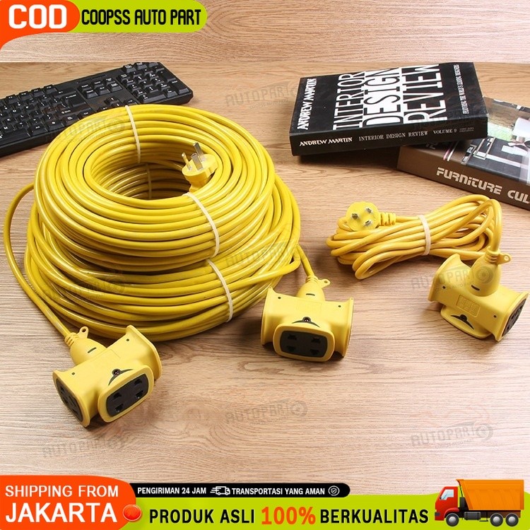 Jual Soket Kabel Extension Cord Extra-long Plug-in Strip 10M/20M/30M ...