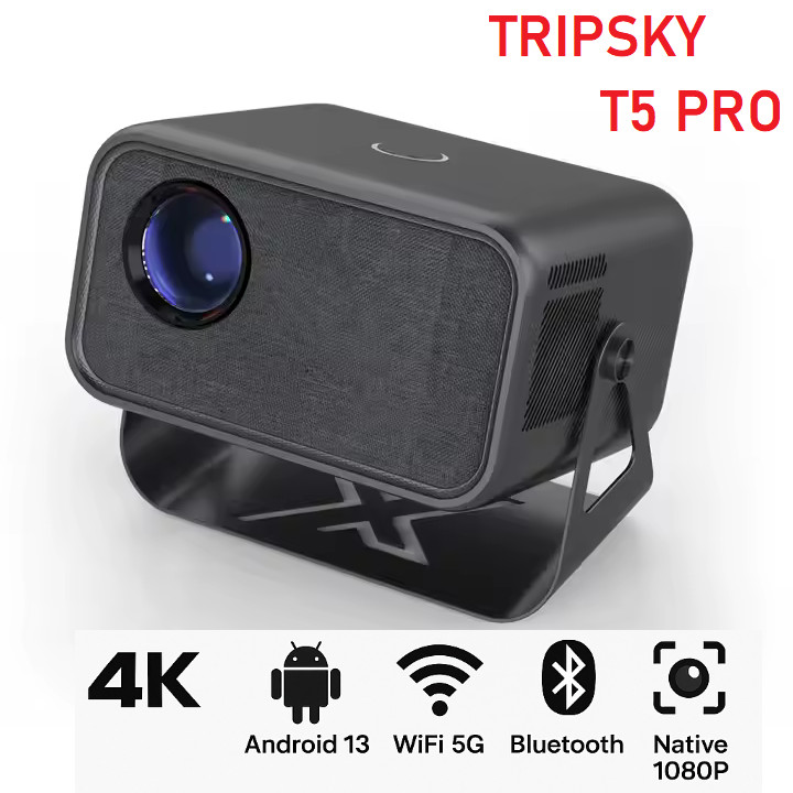 Jual TRIPSKY T5 PRO Proyektor Mini Android 13 LED LCD Smart 4K Support ...