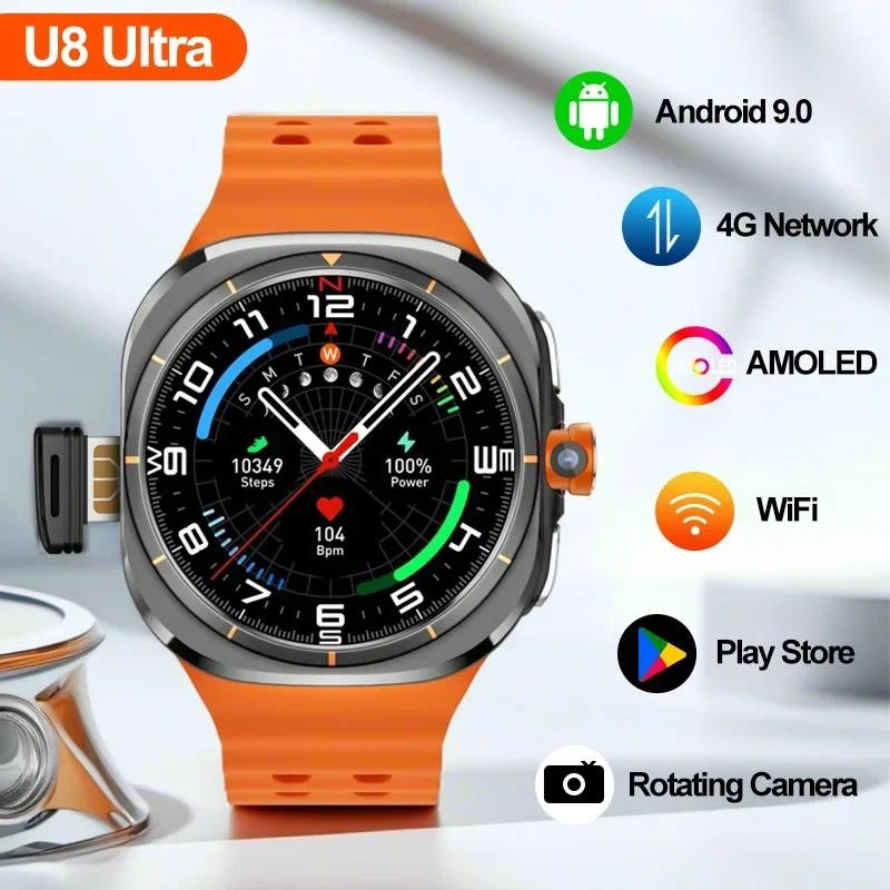 Jual ZORDAI U8 Ultra AMOLED Smart Watch Men Women Android 9.0 Watch 7 ...