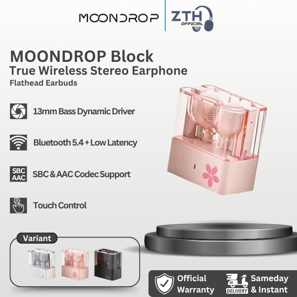Jual Moondrop Block Bluetooth True Wireless TWS Flat-head Earbuds ...