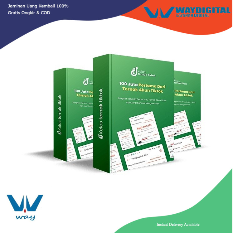 Jual Ecourse 100 Juta Pertama Dari Ternak Akun Tiktok | Shopee Indonesia