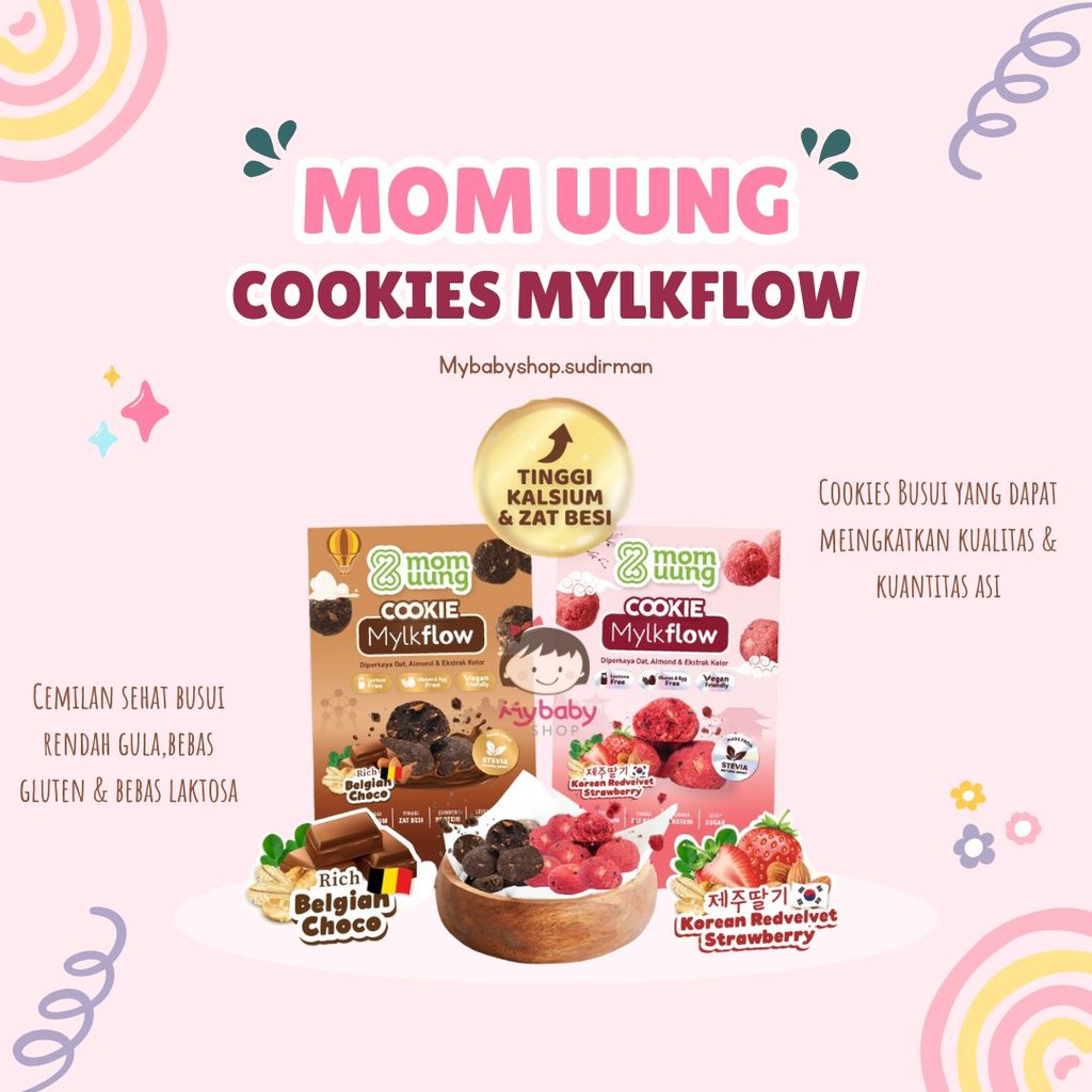 Jual Mom Uung Cookie Mlykflow - Asi Booster Cookies Almond Daun Kelor ...