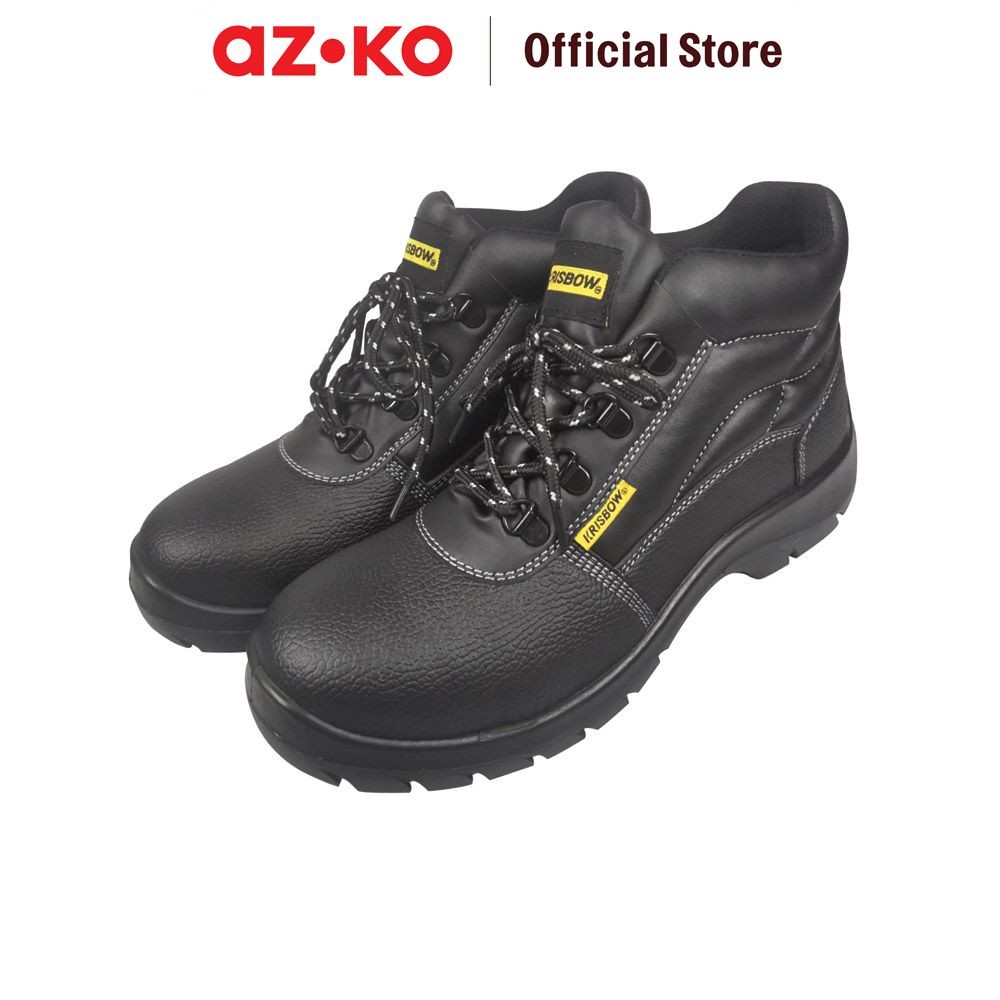 Jual AZKO Krisbow Ukuran 45 Argon Sepatu Pengaman 6 inci - Hitam Safety ...