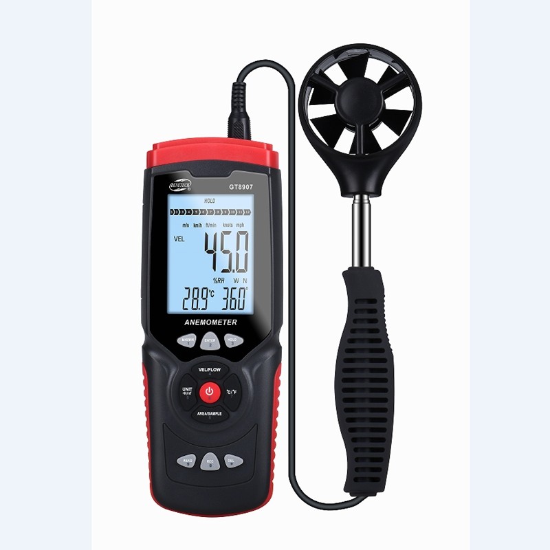 Jual 45m/s Digital Anemometer LCD Wind Speed Temperature Humidity Wind ...