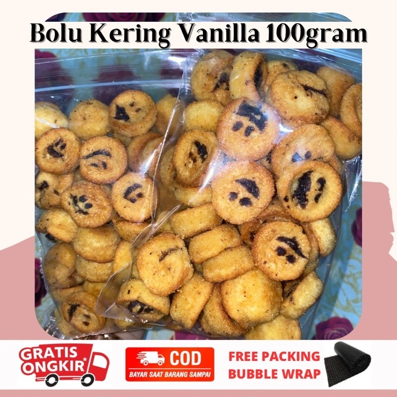 Jual BOLU KERING VANILLA 100GRAM | KUE BOLU KERING SMILE 1 KG | Shopee ...