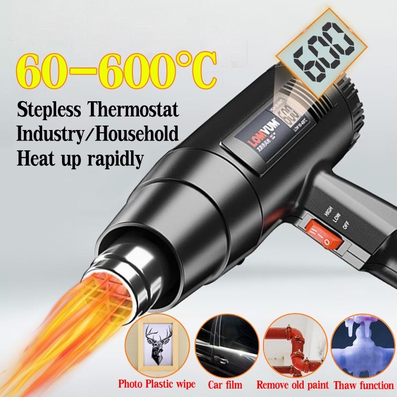 Jual KC38AS Reaim Heat Gun HGA-2000 Air Mesin Pemanas Pistol Angin ...