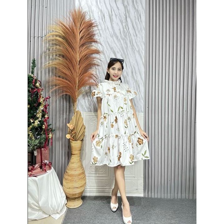 Jual Tq88indonesia Baju Dress Wanita Motif Bunga / DOLLY DRESS Midi ...