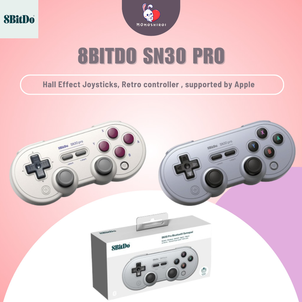 Jual 8Bitdo SN30 Pro Bluetooth Controller, Hall Effect Joystick Update ...