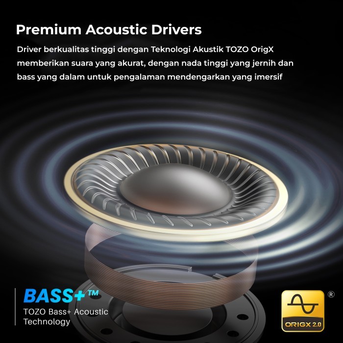 Jual Tozo AEROSOUND3 Smart 6 mics Hybrid ANC + AI Dual ENC Clear s Eahone Bluetooth Tws ...