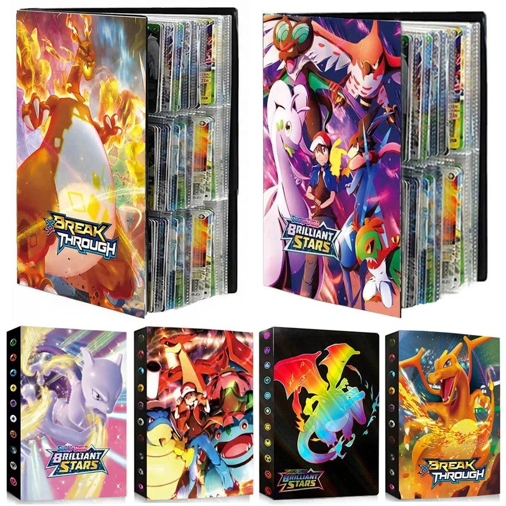 Jual Cartoon Album 432/240PCS Card Book Protector Gengar Charmander Map ...