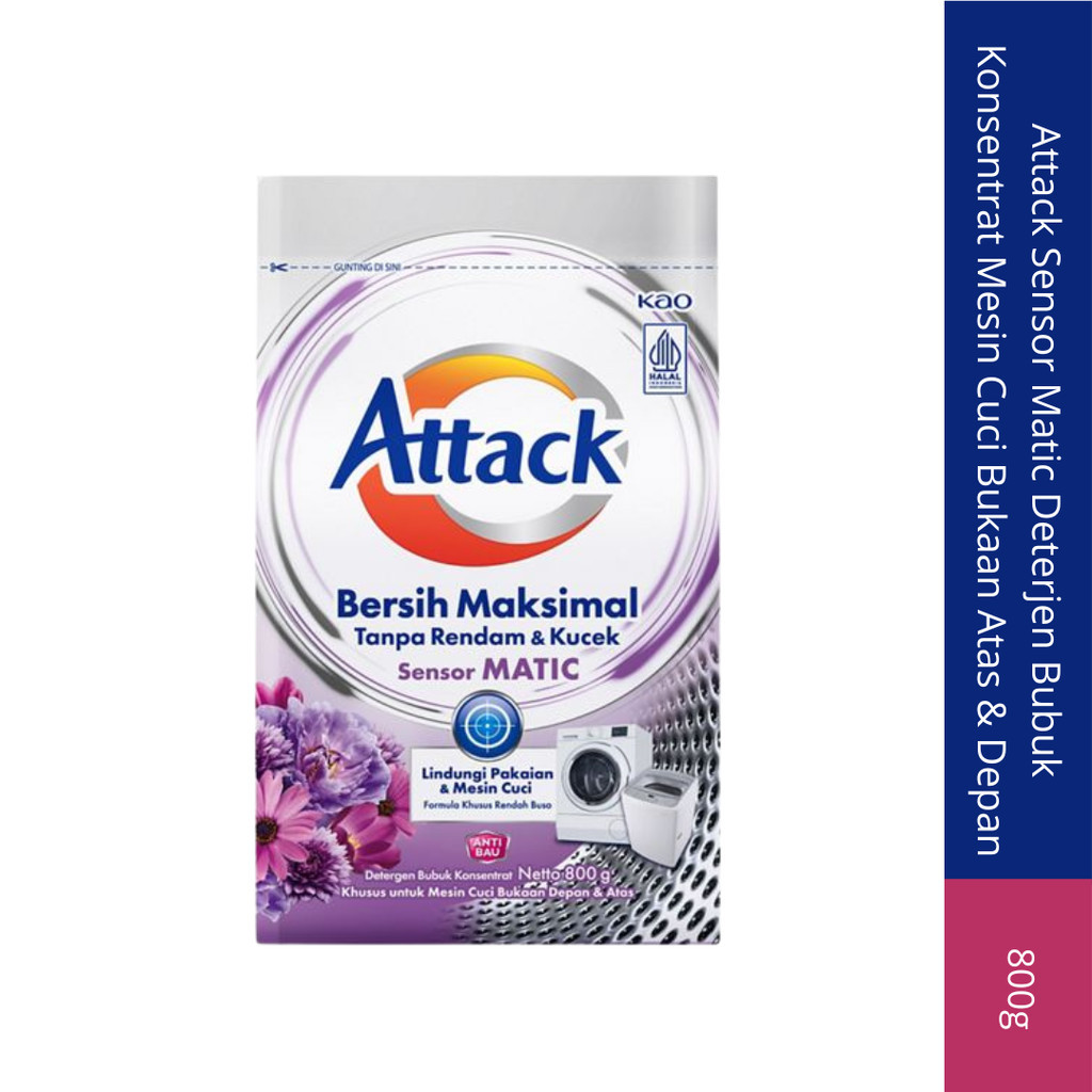 Jual Attack Sensor Matic Deterjen Bubuk 800g | Shopee Indonesia