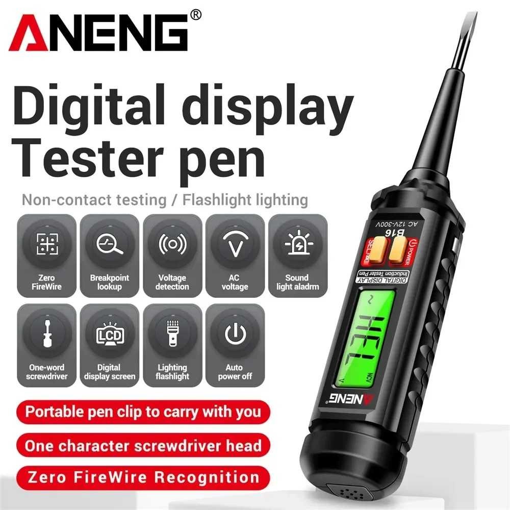 Jual ANENG Digital Multimeter Tespen Screwdriver Tester AC Voltage NCV ...