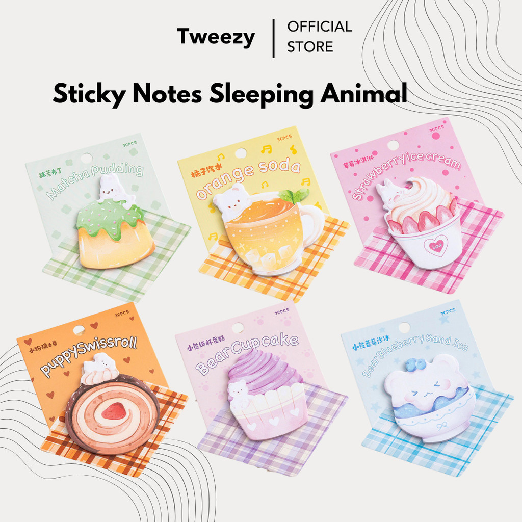 Jual Sticky Notes Cupcake Ice Cream Pudding Soda Tea Swissroll Dessert ...