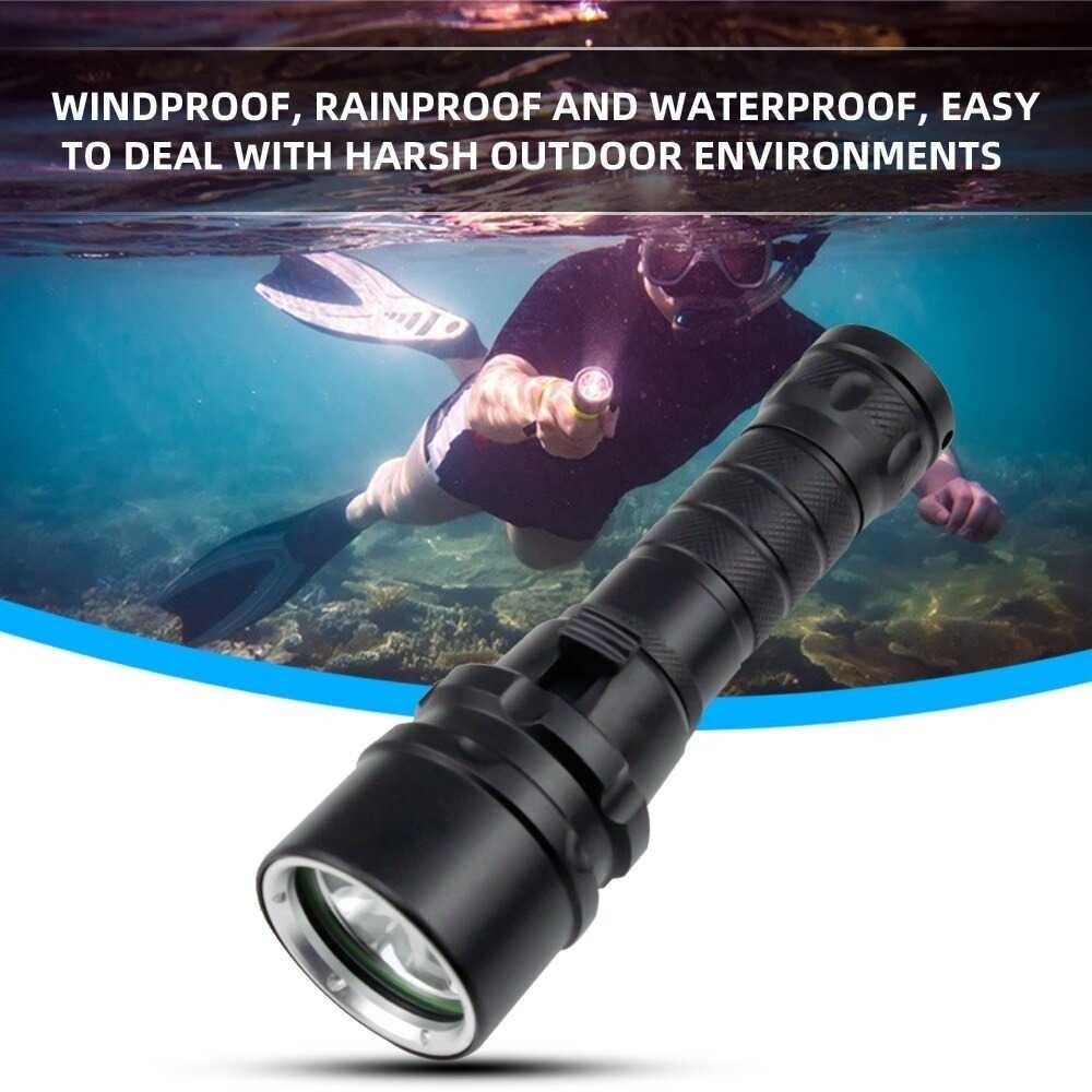 Jual Senter LED Diving Flashlight Waterproof L2 1200 Lumens Senter ...